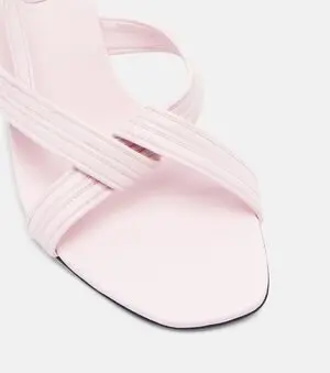 Versace Medusa Leather Slingback Sandals - Pink