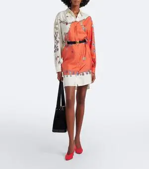 Versace Printed Silk Twill Shirt Dress