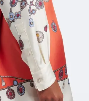 Versace Printed Silk Twill Shirt Dress