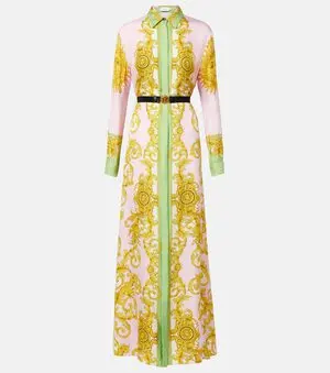 Versace Printed Silk Twill Shirt Dress - Multicoloured
