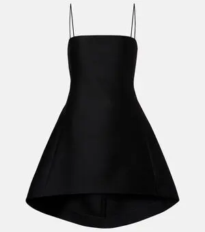 Balenciaga Wool And Silk Minidress - Black