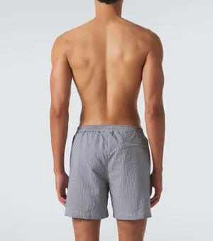 Sunspel Striped Swim Trunks - Blue