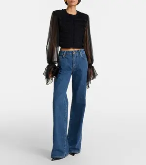 Balmain Silk-trimmed Bouclé Jacket - Black