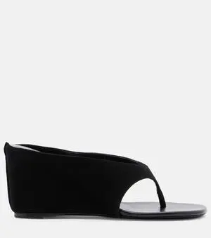 JUDE Yaga Leather Wedge Thong Sandals
