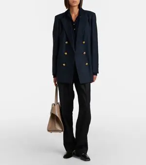 BLAZÉ MILANO Wool Straight Leg Trousers - Black