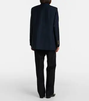 BLAZÉ MILANO Wool Straight Leg Trousers - Black