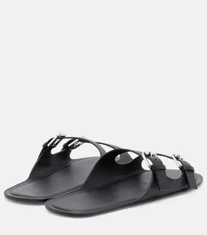 CHRISTEN Double Belt Leather Sandals