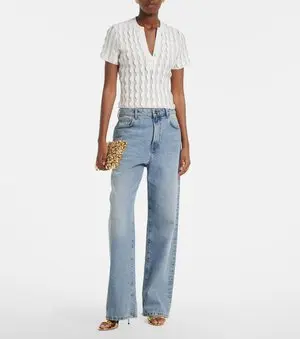 Simkhai V-neck Knitted Top