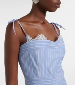 Simkhai Avalleigh Striped Cotton Midi Dress
