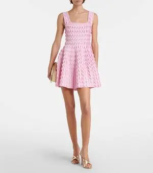 Simkhai Vanna Knitted Scalloped Minidress
