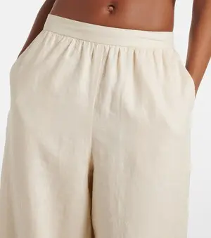 Simkhai Lace-trimmed Wide-leg Pants - Beige