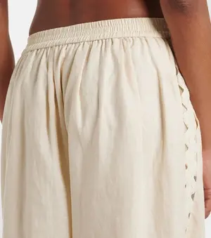 Simkhai Lace-trimmed Wide-leg Pants - Beige