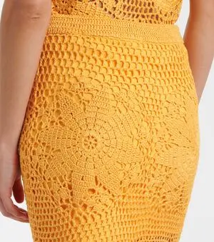 Simkhai Agnes Floral Crochet Cotton Miniskirt