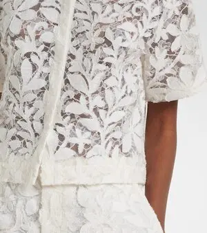 Simkhai Cotton Lace Shirt - White
