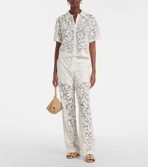 Simkhai Cotton Lace Shirt - White