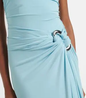 Simkhai Emma Gathered Bustier Gown - Blue