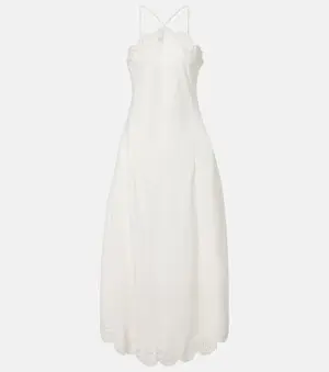 Simkhai Gillian Linen-blend Midi Dress
