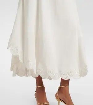 Simkhai Gillian Linen-blend Midi Dress