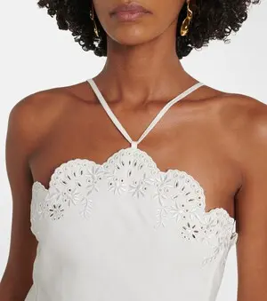 Simkhai Gillian Linen-blend Midi Dress