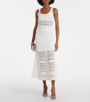 Simkhai Westly Open-knit Midi Skirt - White
