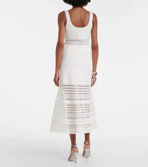 Simkhai Westly Open-knit Midi Skirt - White