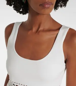 Simkhai Fitzgerald Open-knit Tank Top - White