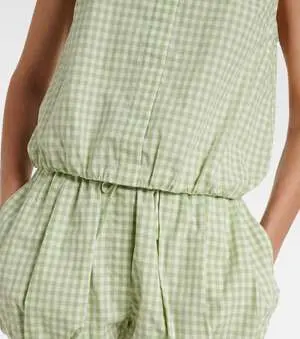 Simkhai Gingham Cotton-blend Top - Green