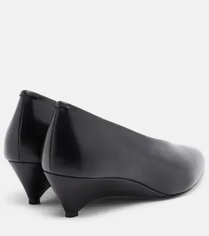 JIL SANDER Arc Leather Pumps - Black