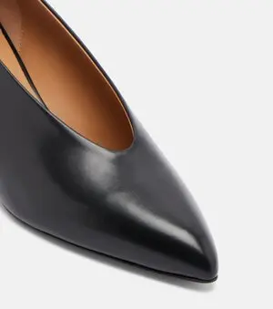 JIL SANDER Arc Leather Pumps - Black