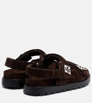 Tory Burch Mellow Suede Sandals - Brown
