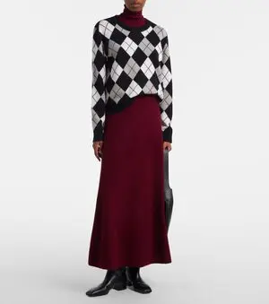 LISA YANG Antoni Argyle Cashmere Sweater - Black