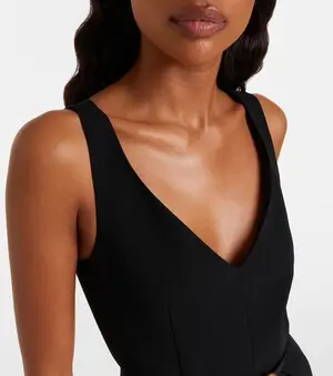 Max Mara Belted Cady Midi Dress