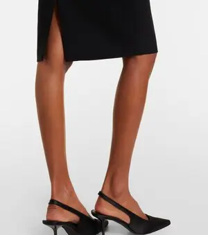 Max Mara Belted Cady Midi Dress