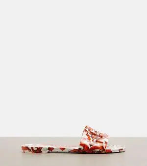 Dolce & Gabbana Maiolica Rubber Slides - Orange