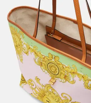 Versace Printed Canvas Tote Bag