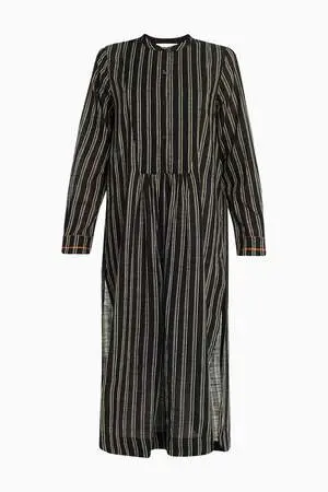 Ulla Johnson Brita Striped Cotton Coverup Dress - Noir Stripe