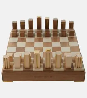 Brunello Cucinelli Walnut Board Game - Beige