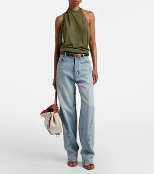 Balenciaga Frayed Tapered Jeans