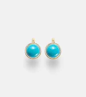 Ileana Makri 14kt Yellow Blue Eye Turquoise Earrings - Gold