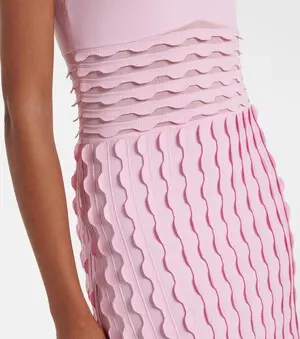 Simkhai Brionne Fringed Knitted Midi Dress