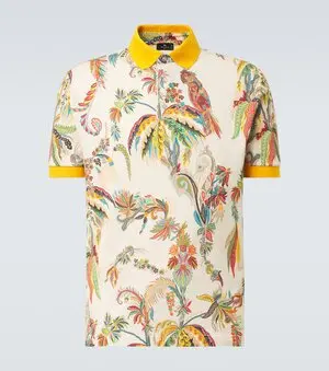 Etro Printed Cotton Pique Polo Shirt - Multicoloured