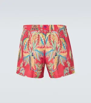 Etro Printed Swim Trunks - Red