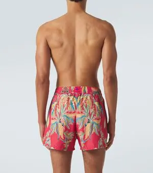 Etro Printed Swim Trunks - Red