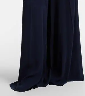 Max Mara High-rise Wide-leg Cady Pants - Blue