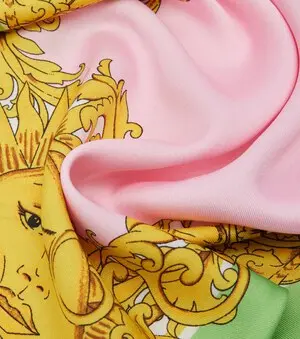 Versace Printed Silk Twill Scarf