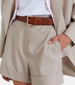 Max Mara Monogram Leather Belt