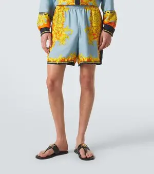 Versace Printed Silk Shorts