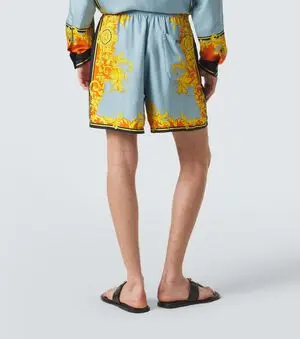 Versace Printed Silk Shorts