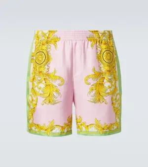 Versace Printed Silk Shorts - Multicoloured