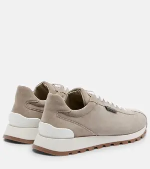 Brunello Cucinelli Monili Suede Lace-up Sneakers